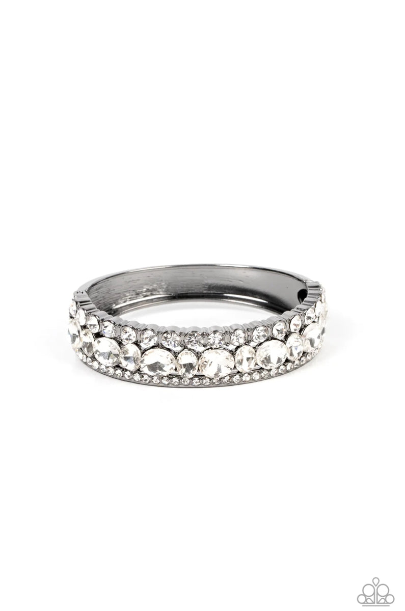 Paparazzi - Mega Megawatt - Black Hinge Bracelet – Bling By Chelsey